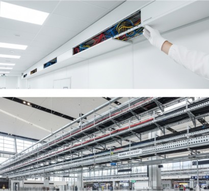 【Tubos, canales y bandejas】 Guía y protección de cables