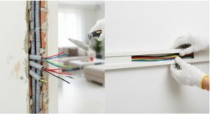 【Tubos, canales y bandejas】 Guía y protección de cables